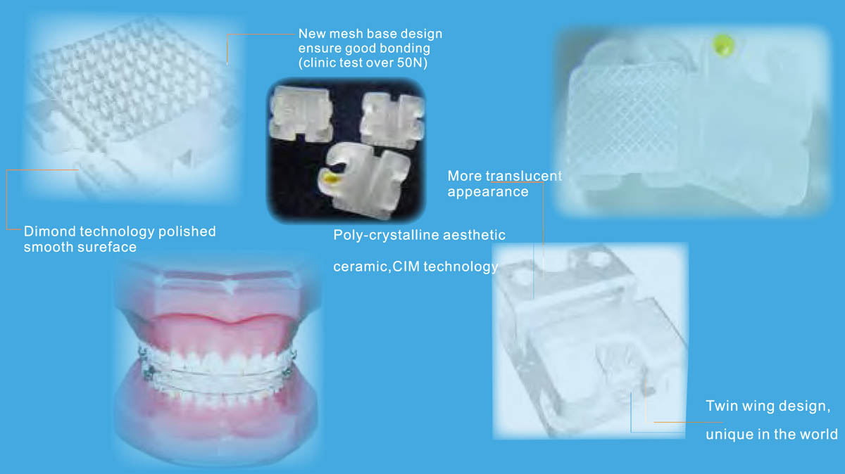 Mesh Base Ceramic Bracket, 5-5 /20 Pcs per Case (Unit)