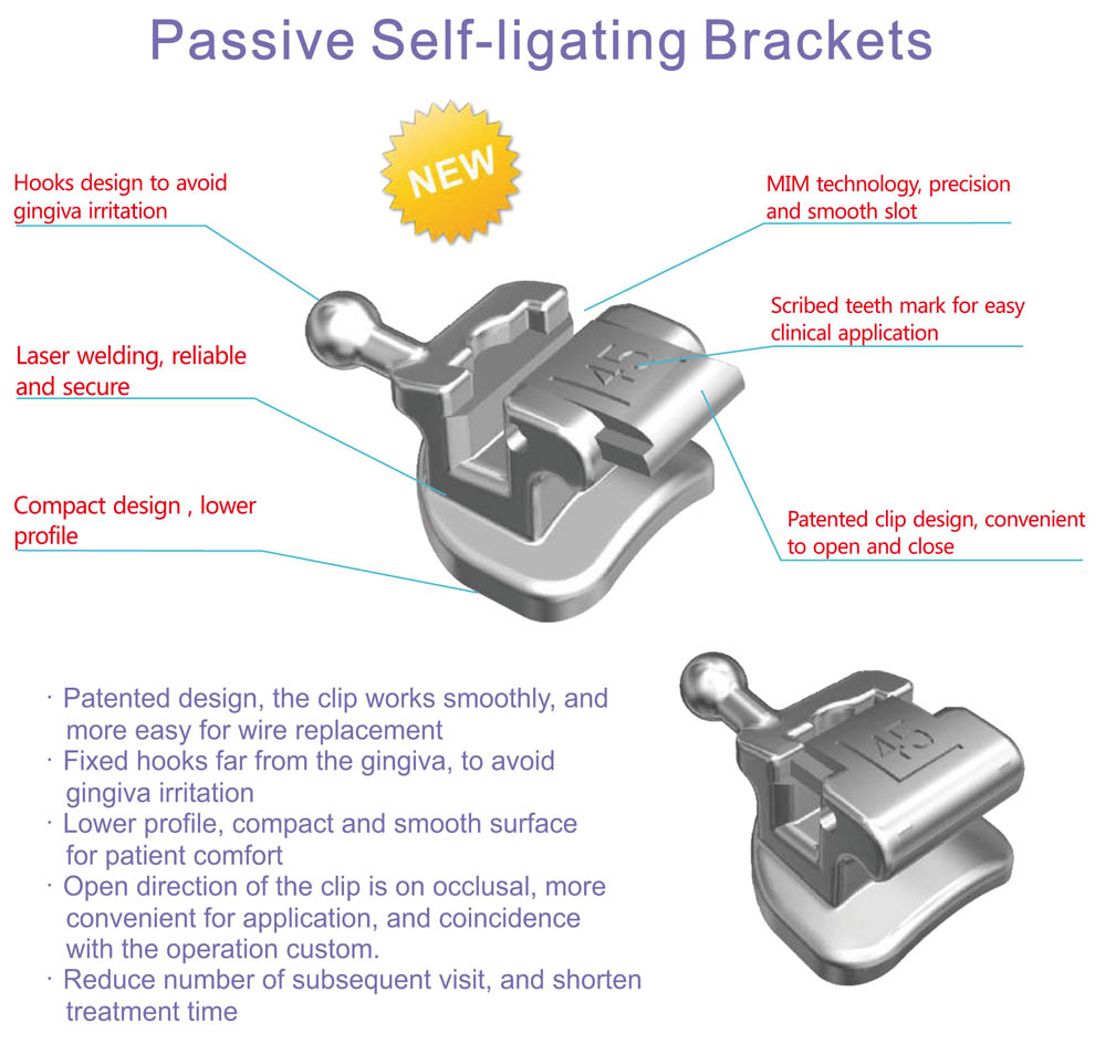 Passive Slide Self-Ligating Bracket (Include ligating instrument) , 80g ...